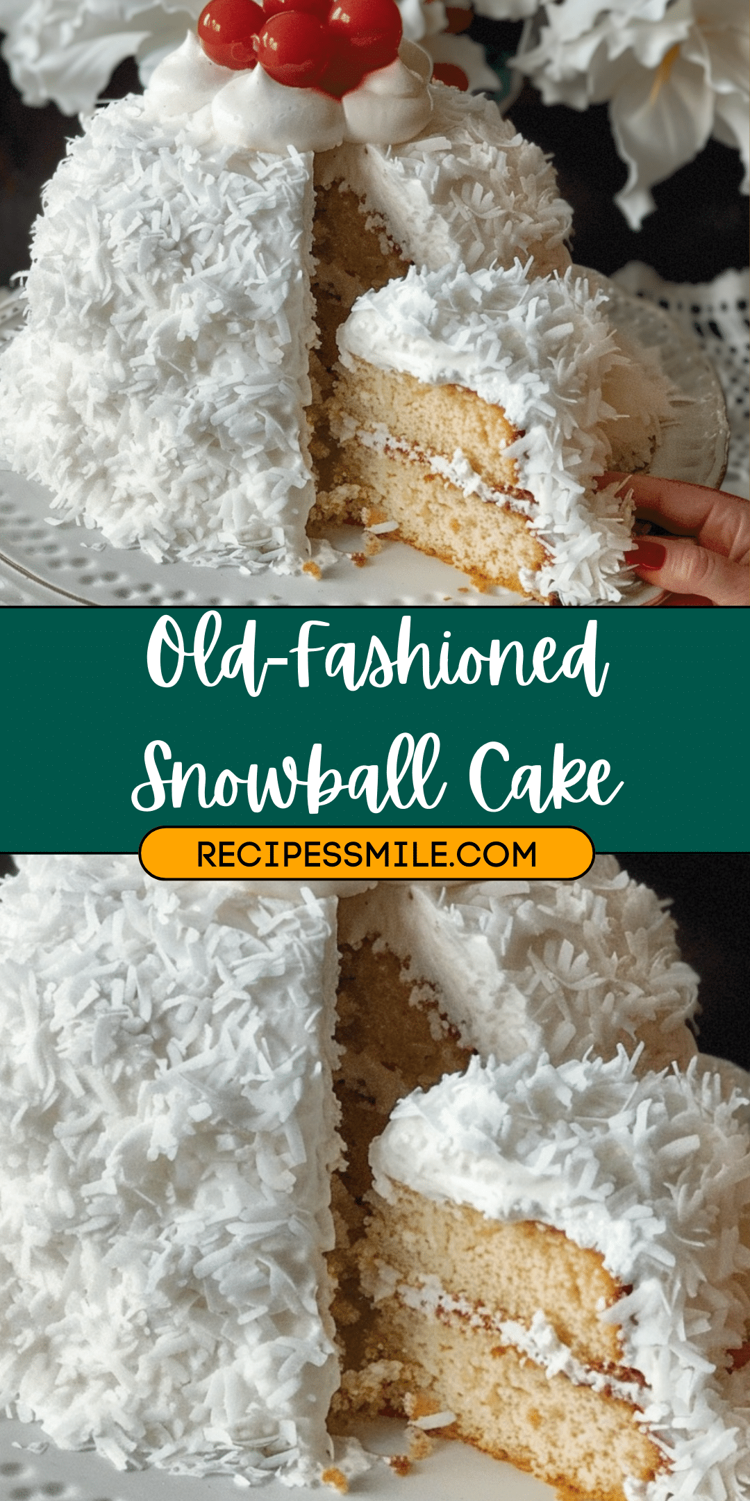 Old-Fashioned Snowball Cake - Recipes Smile
