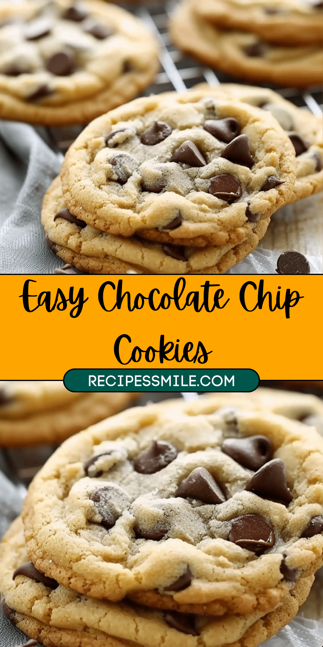 Easy Chocolate Chip Cookies - Recipes Smile