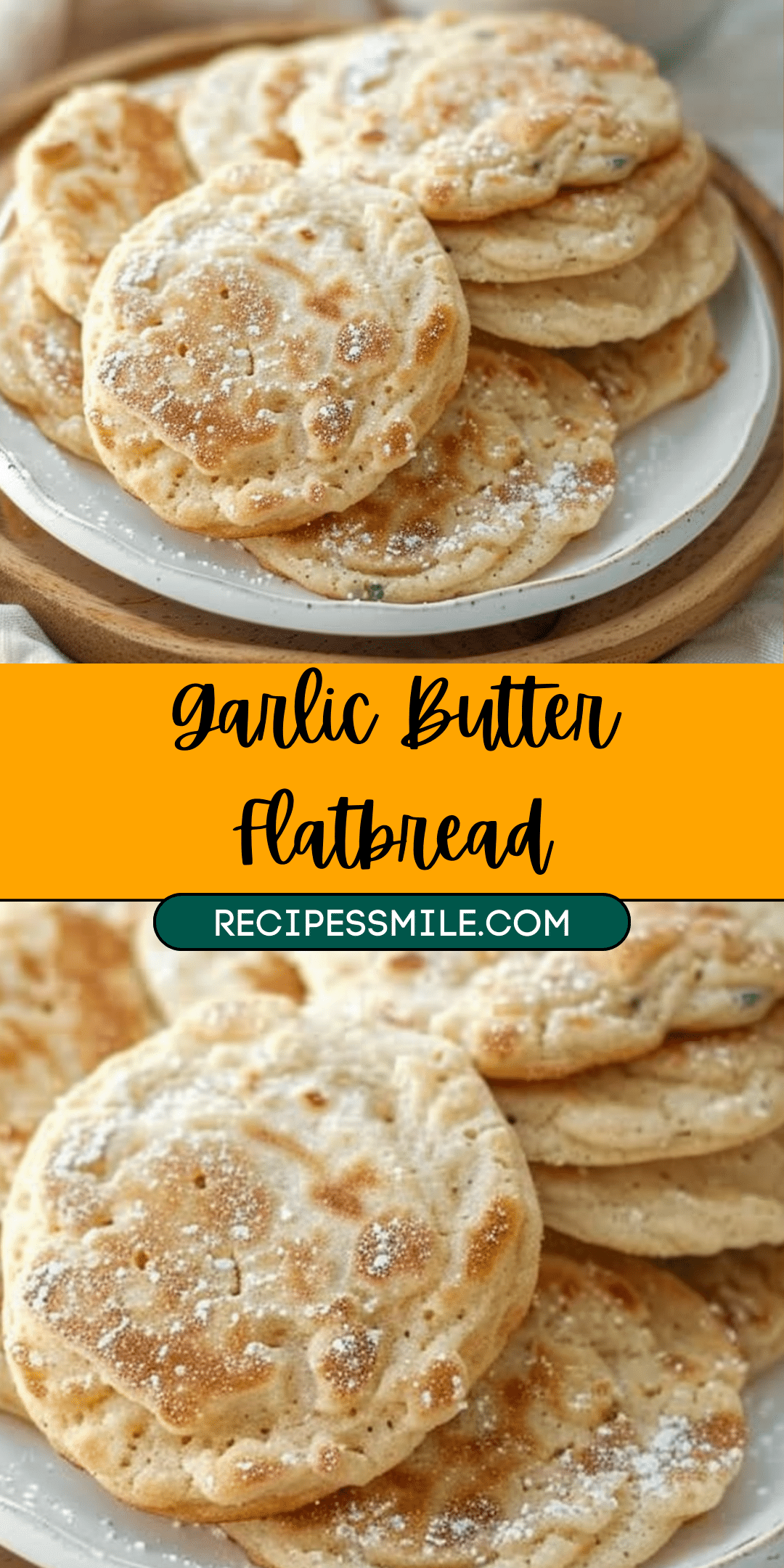 Garlic Butter Flatbread - Recipes Smile