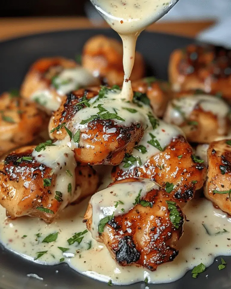 Grilled Chicken Bites with Creamy Garlic Sauce - Recipes Smile