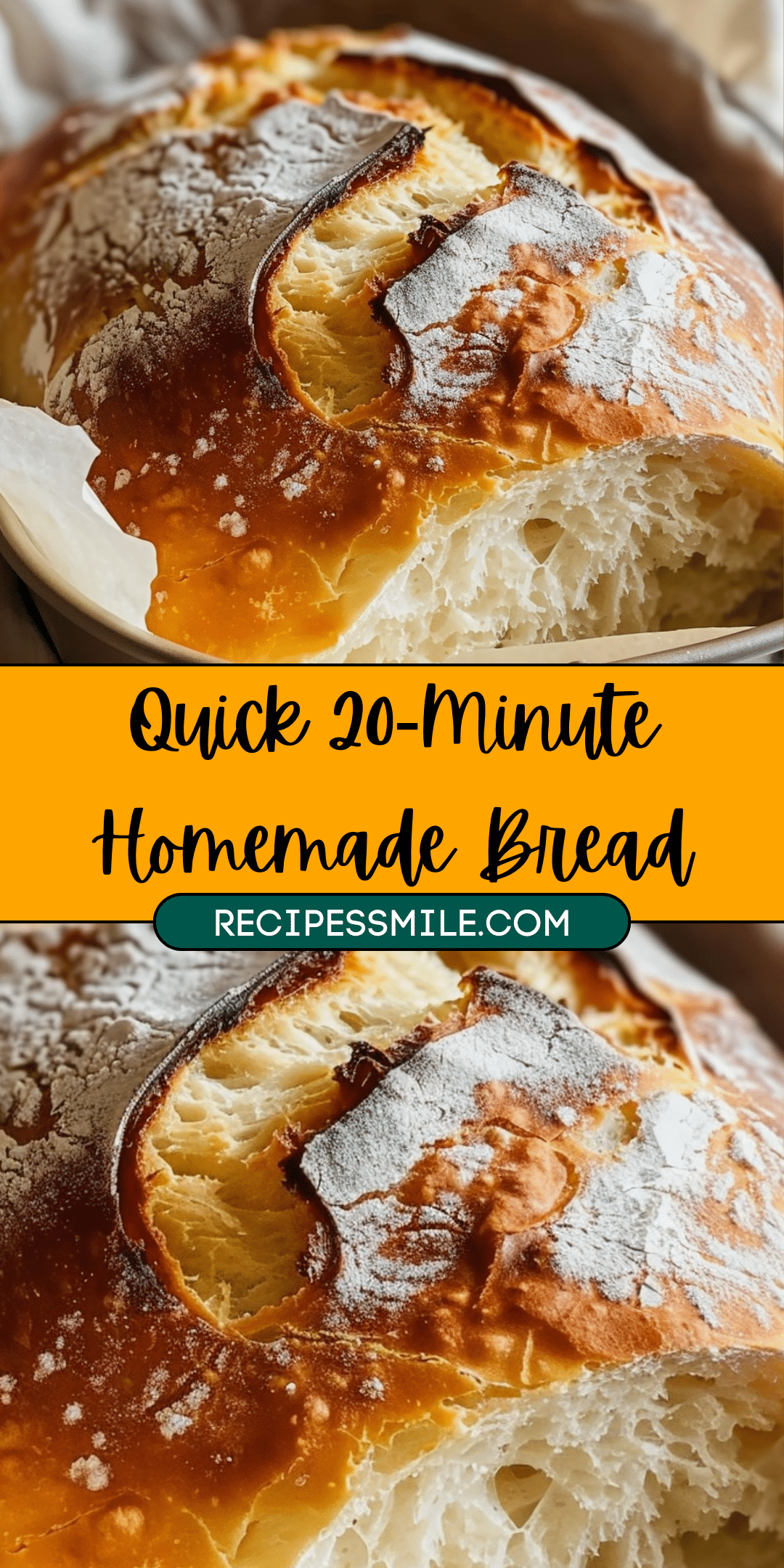 Quick 20-Minute Homemade Bread - Recipes Smile