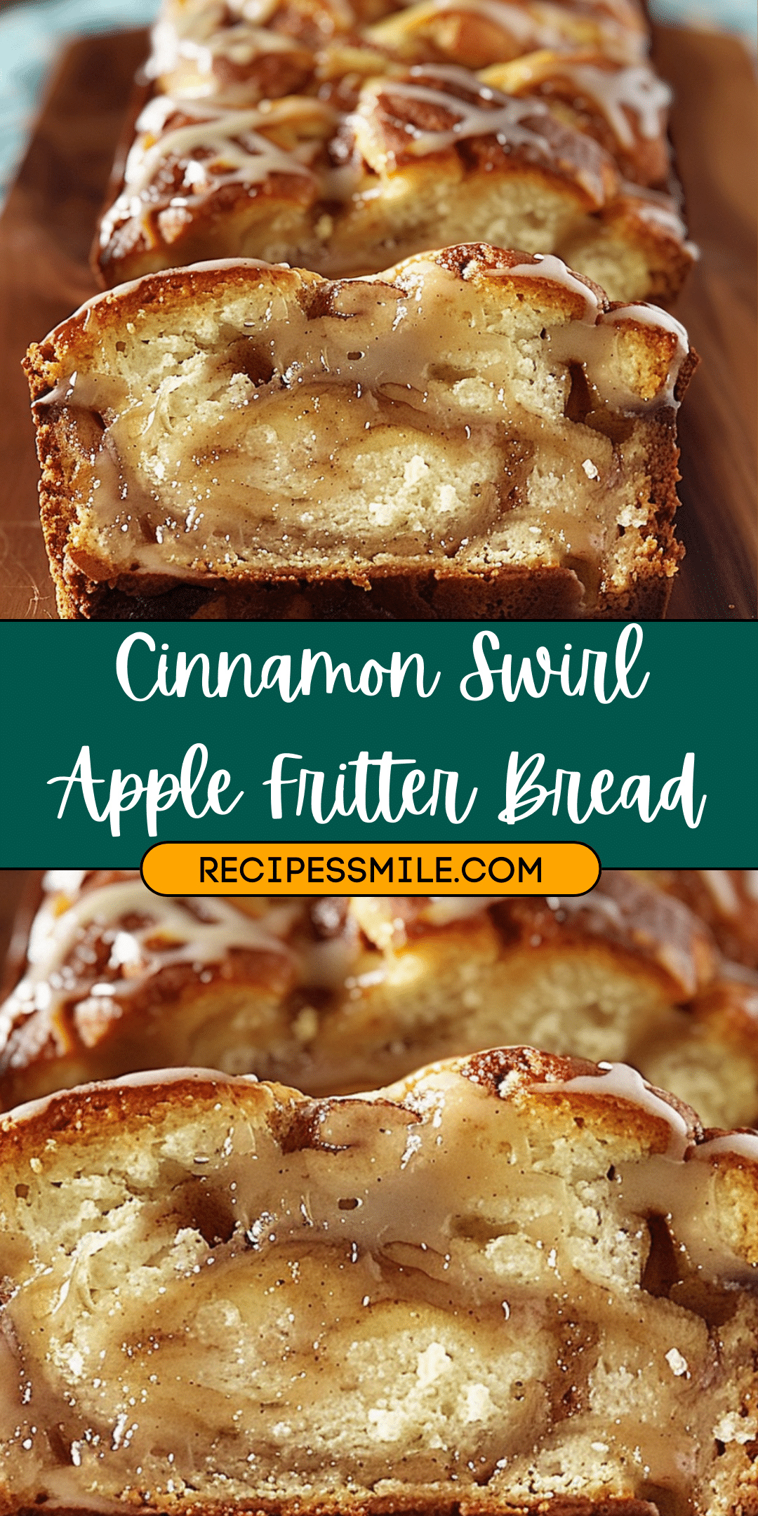 Cinnamon Swirl Apple Fritter Bread - Recipes Smile