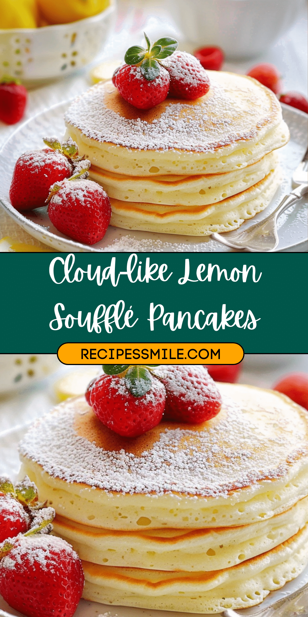 Cloud-like Lemon Soufflé Pancakes - Recipes Smile
