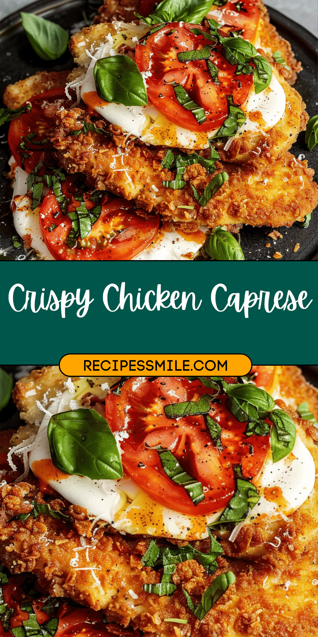 Crispy Chicken Caprese - Recipes Smile