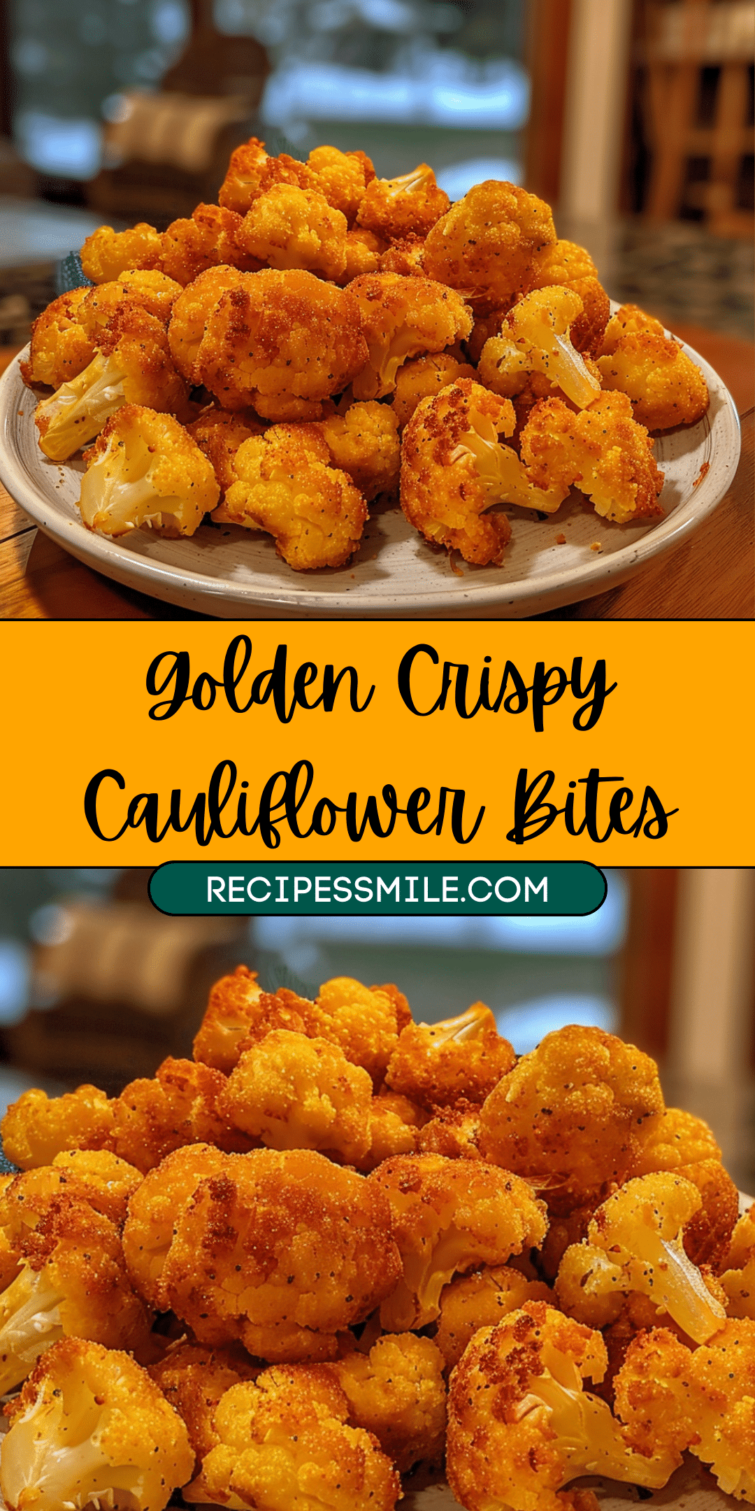 Golden Crispy Cauliflower Bites - Recipes Smile