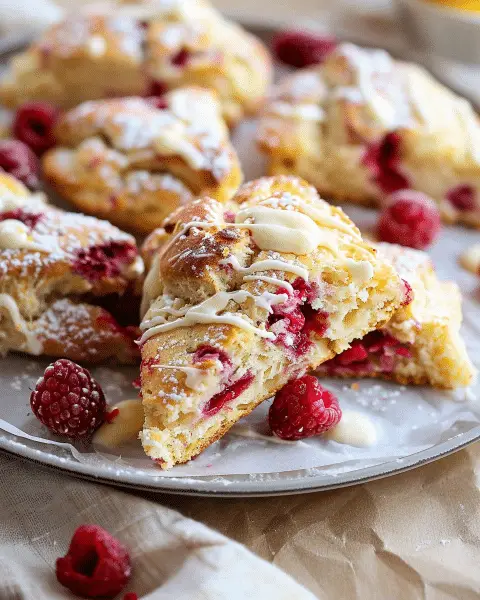 Lemon Raspberry Scones - Recipes Smile