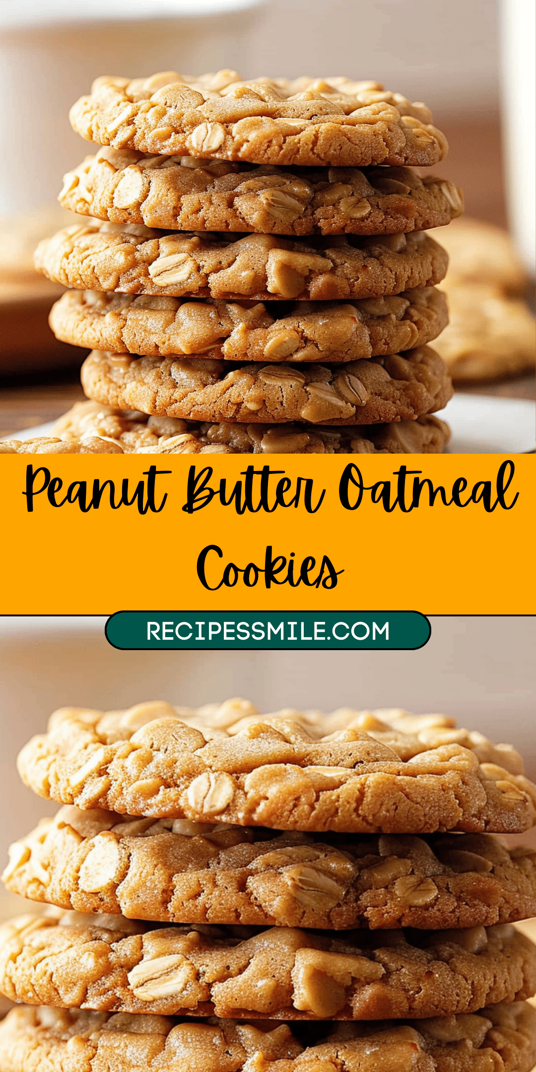Peanut Butter Oatmeal Cookies - Recipes Smile