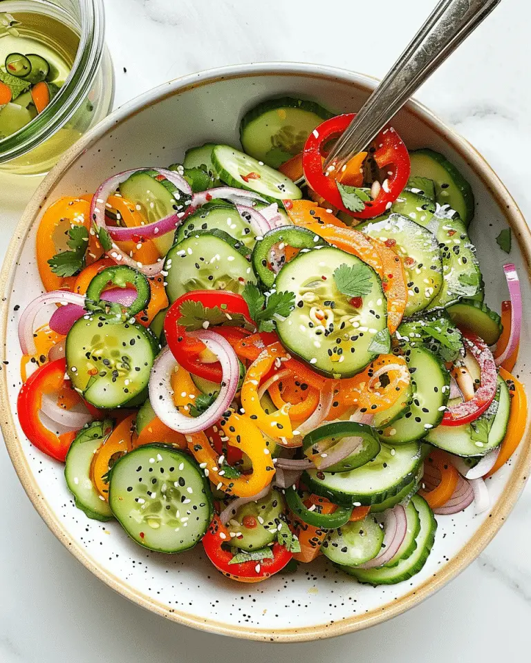 Pickled Cucumber, Onion, and Bell Pepper Salad - Recipes Smile