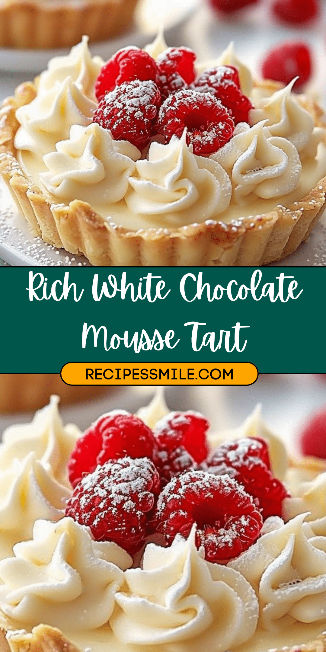 Rich White Chocolate Mousse Tart - Recipes Smile