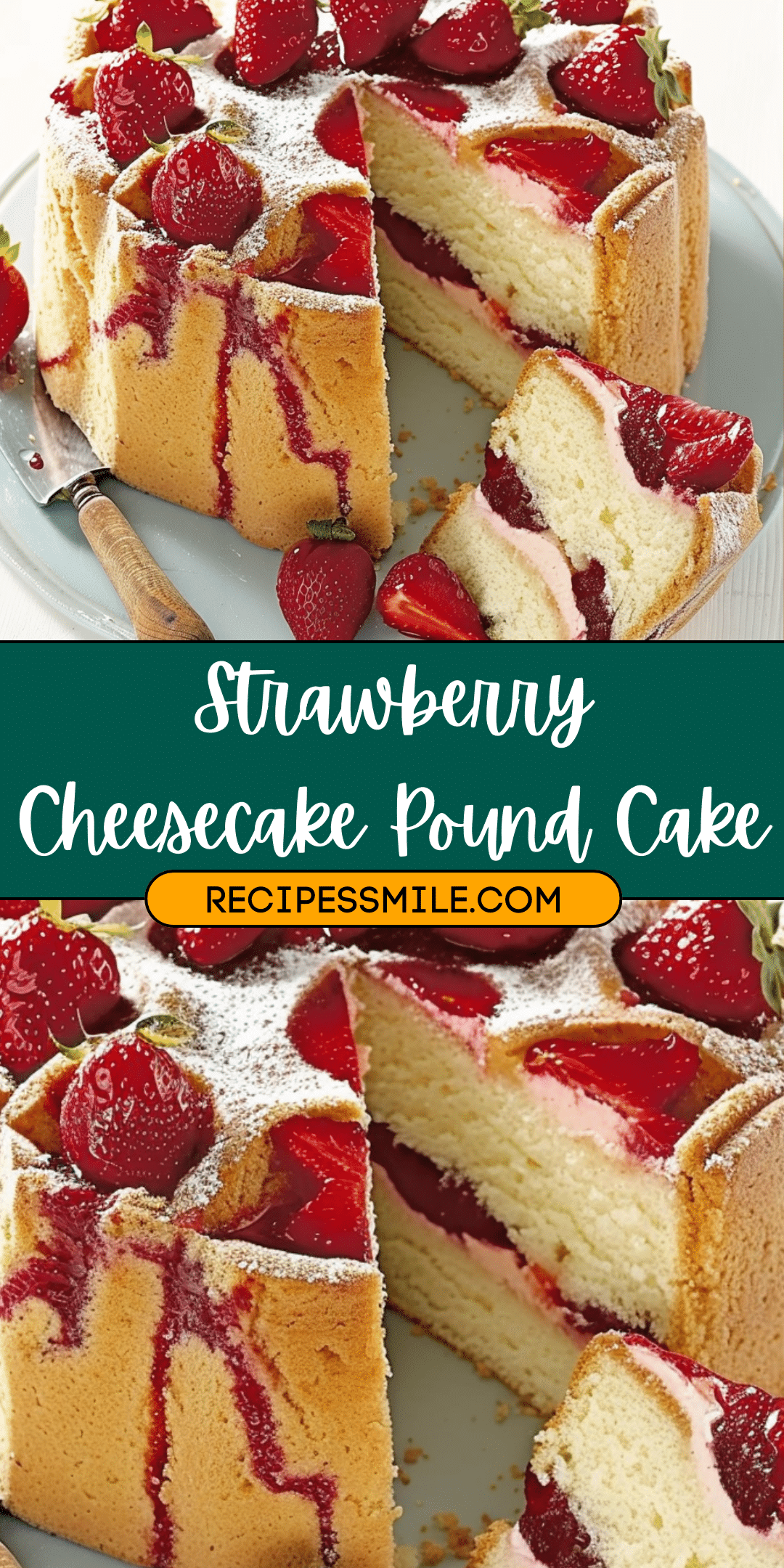 Strawberry Cheesecake Pound Cake - Recipes Smile