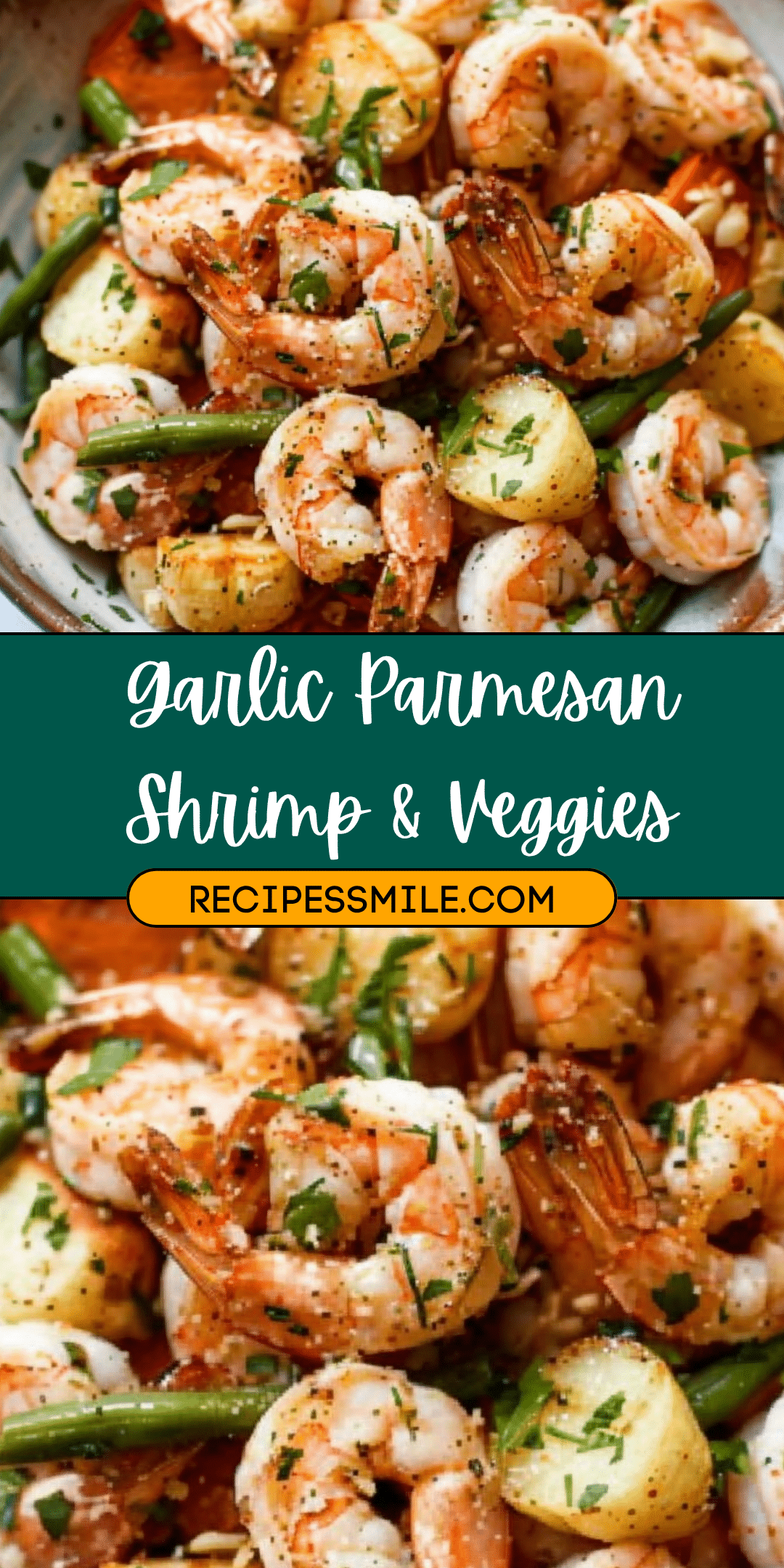 Garlic Parmesan Shrimp & Veggies - Recipes Smile