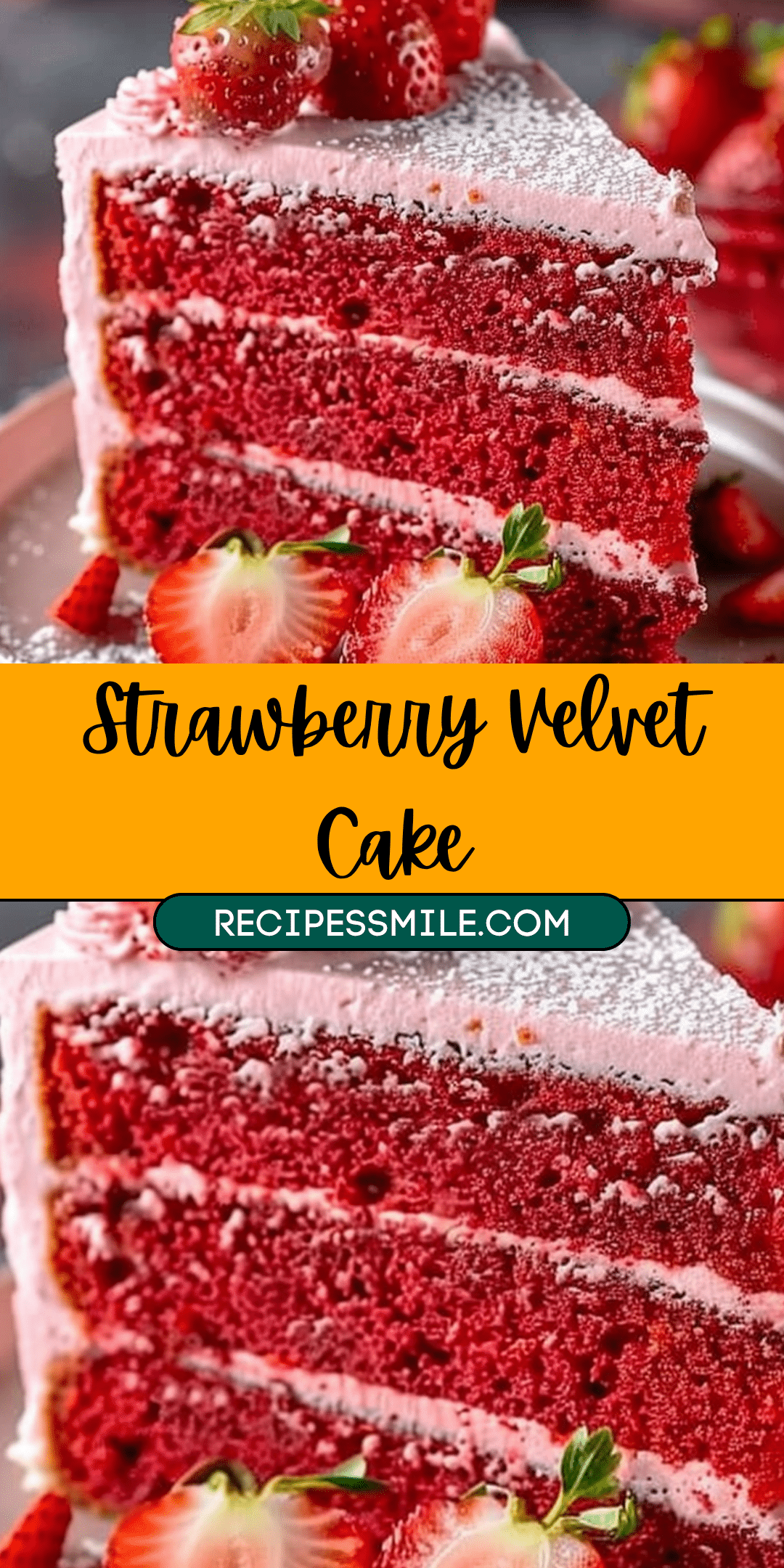 Strawberry Velvet Cake - Recipes Smile