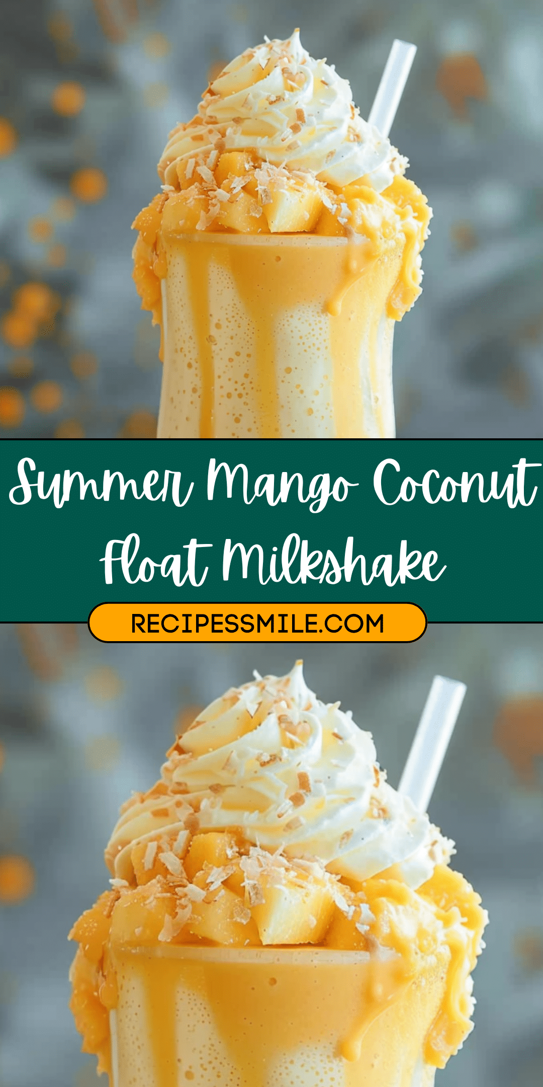 Summer Mango Coconut Float Milkshake - Recipes Smile