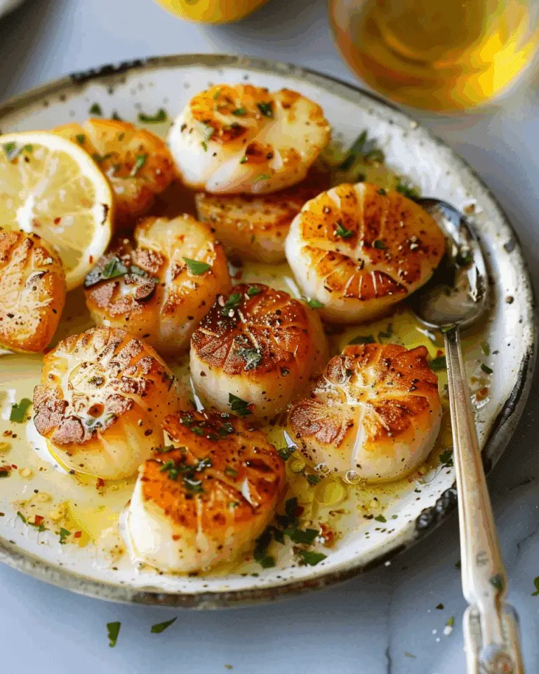 Lemon Butter Scallops - Recipes Smile