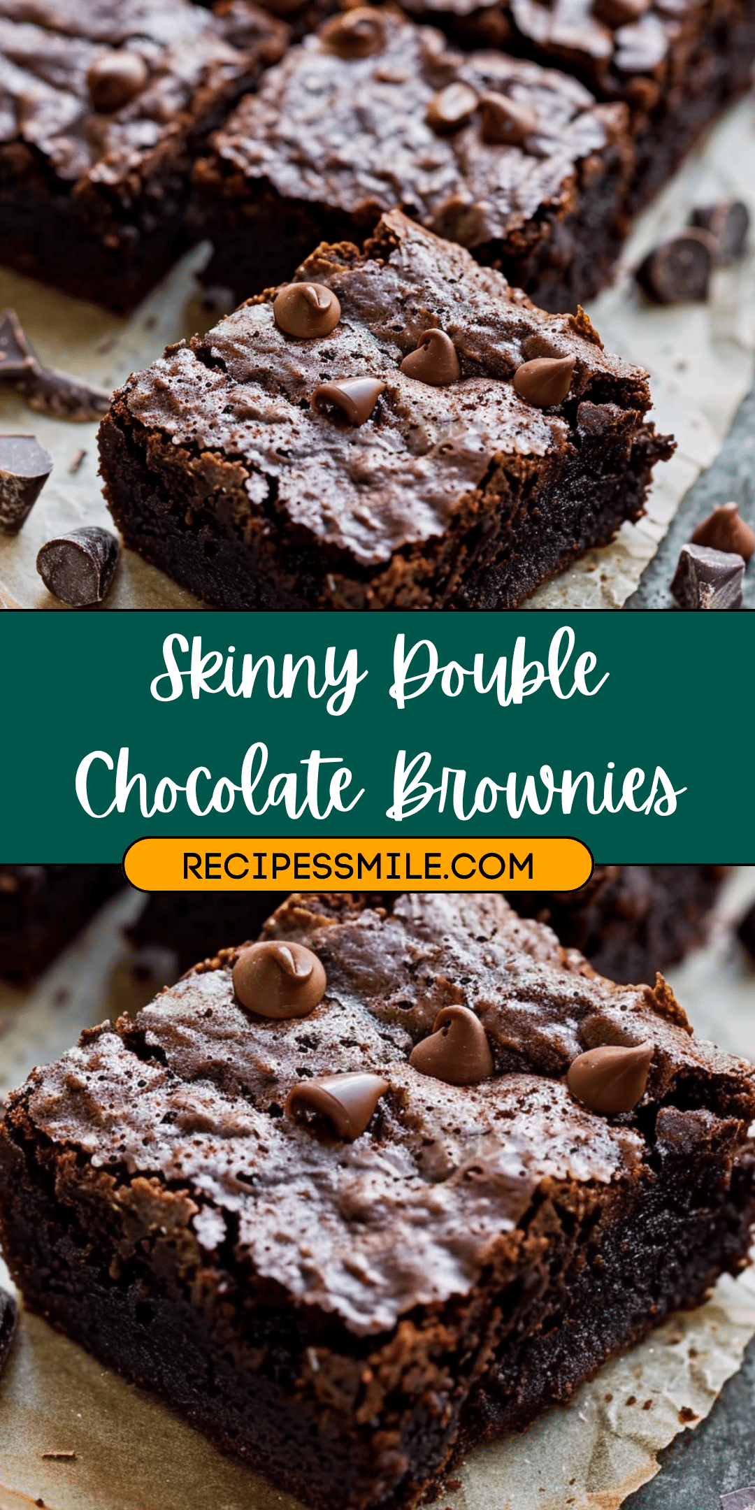 Skinny Double Chocolate Brownies - Recipes Smile
