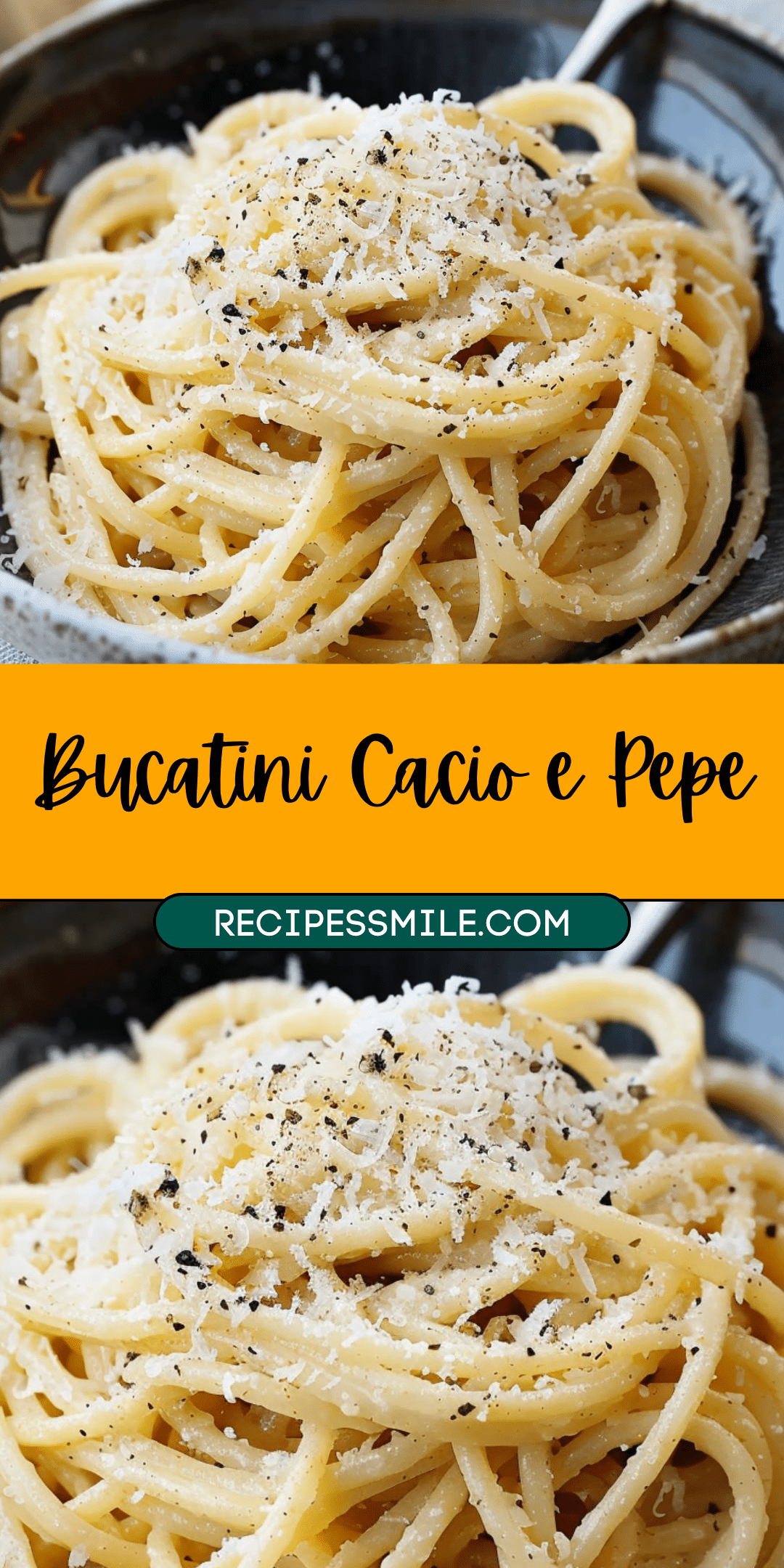 Bucatini Cacio e Pepe - Recipes Smile