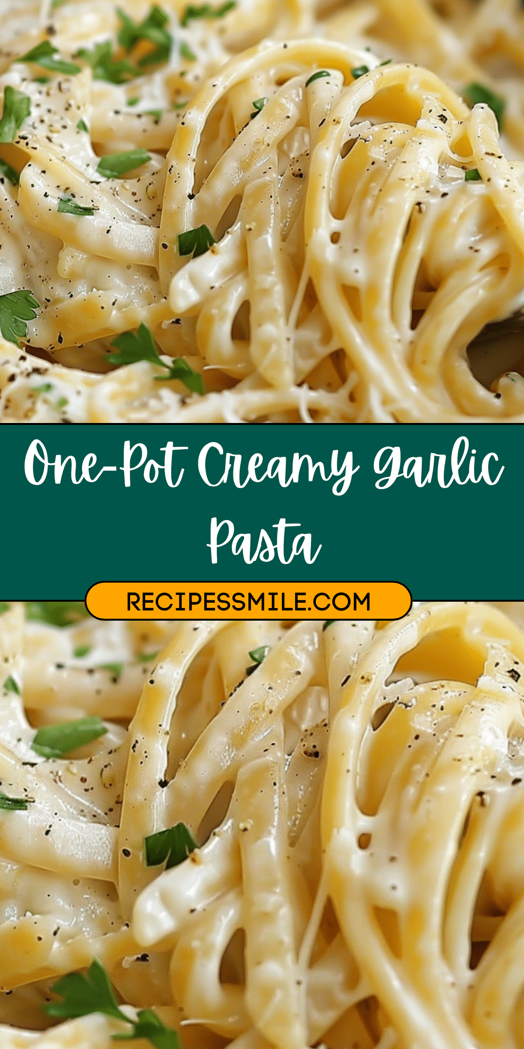 One-Pot Creamy Garlic Pasta - Recipes Smile