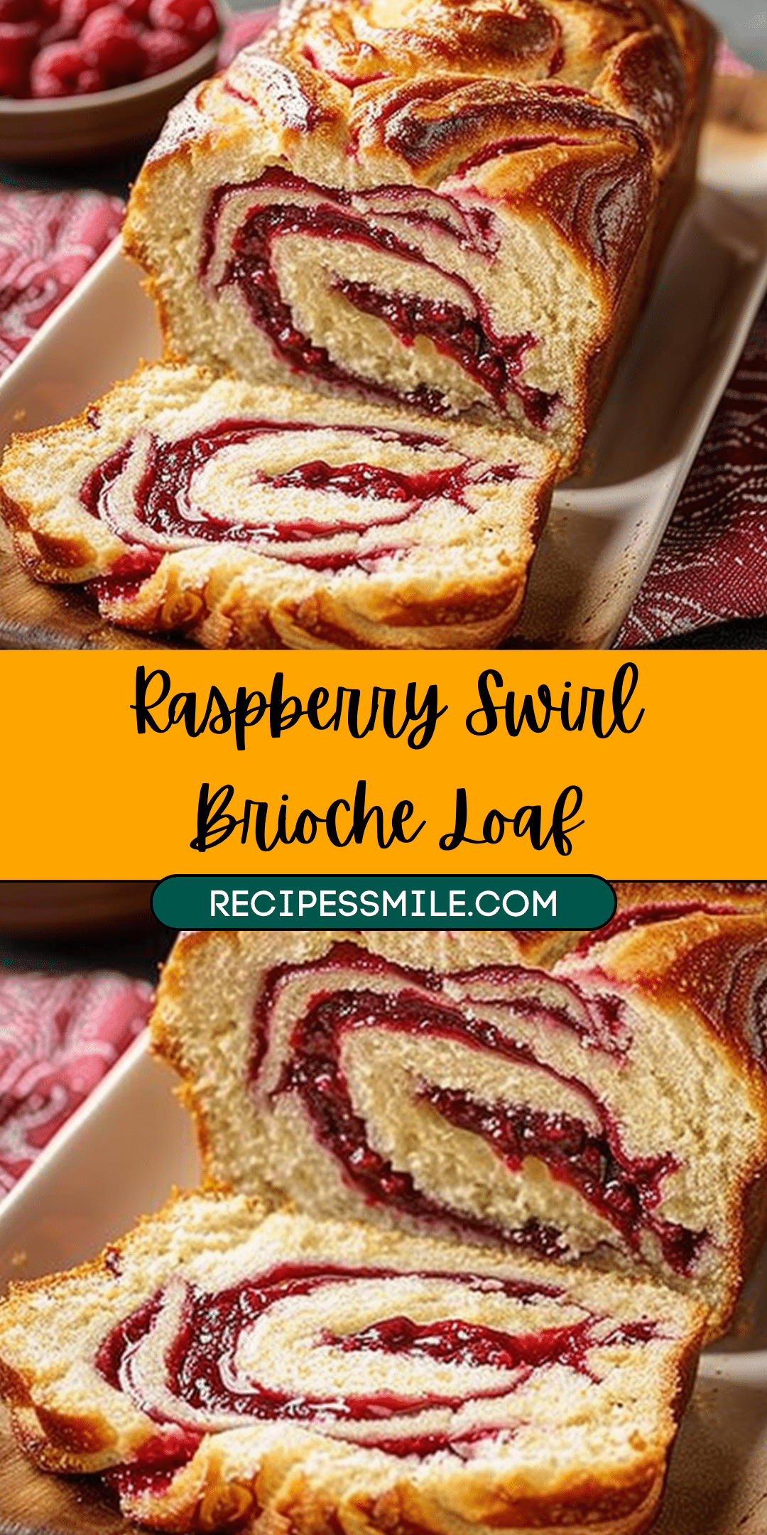 Raspberry Swirl Brioche Loaf - Recipes Smile