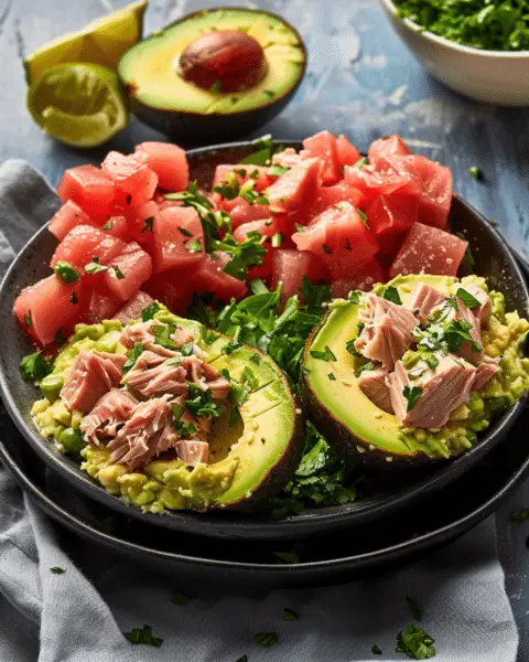 Avocado and Tuna Tapas - Recipes Smile