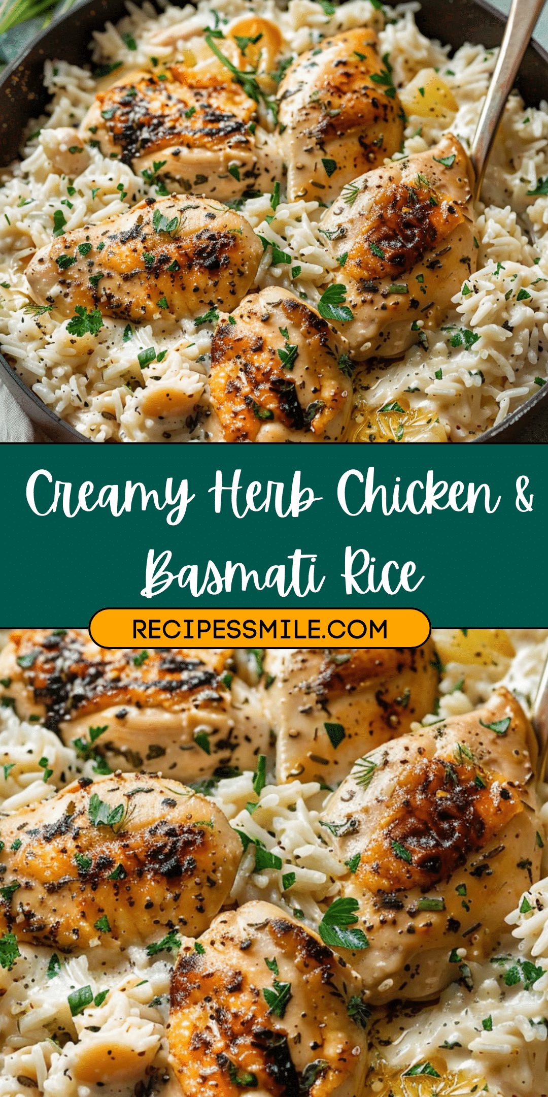 Creamy Herb Chicken & Basmati Rice - Recipes Smile