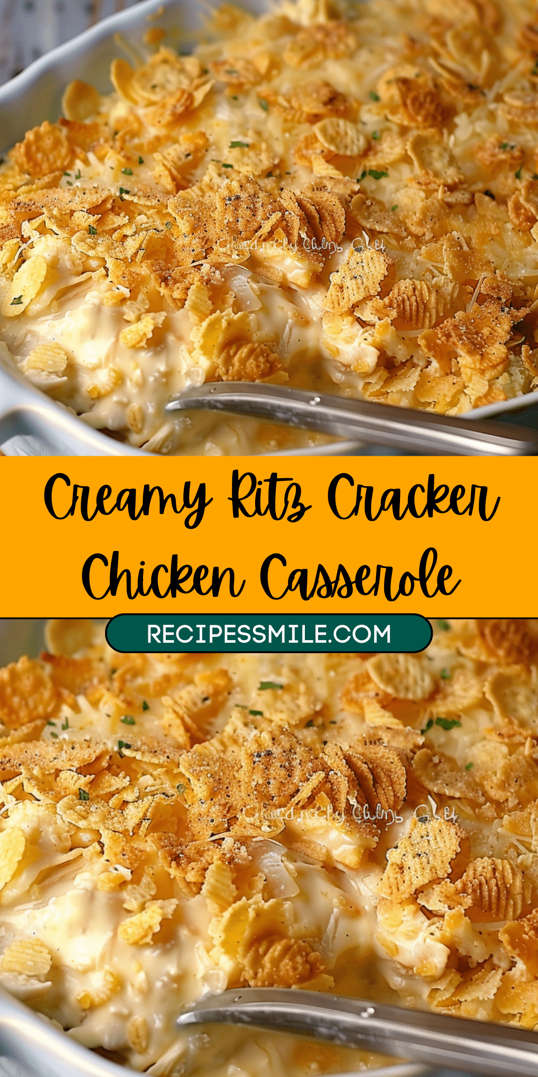 Creamy Ritz Cracker Chicken Casserole - Recipes Smile