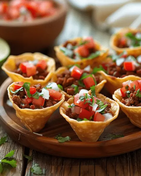Mini Taco Shell Bites - Recipes Smile