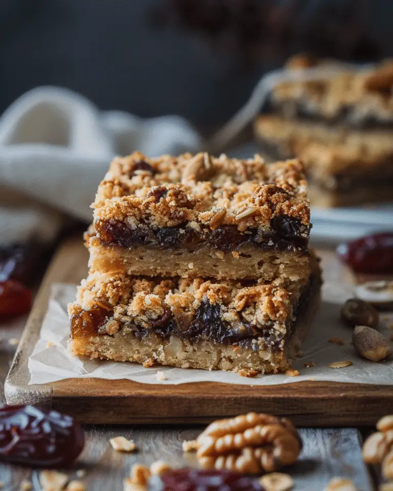 Vegan Date Squares with Golden Crisp & Sweet Date Filling - Recipes Smile